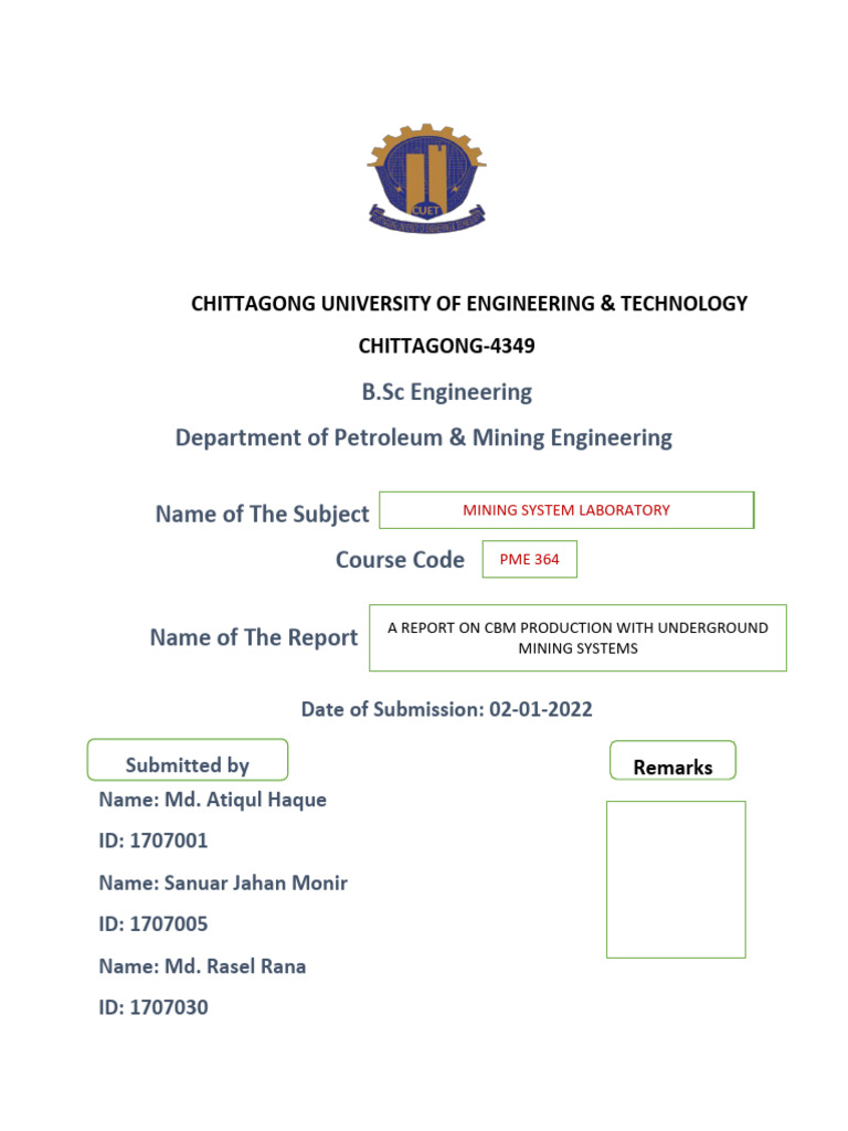 cbm report | PDF | Coalbed Methane | Mining