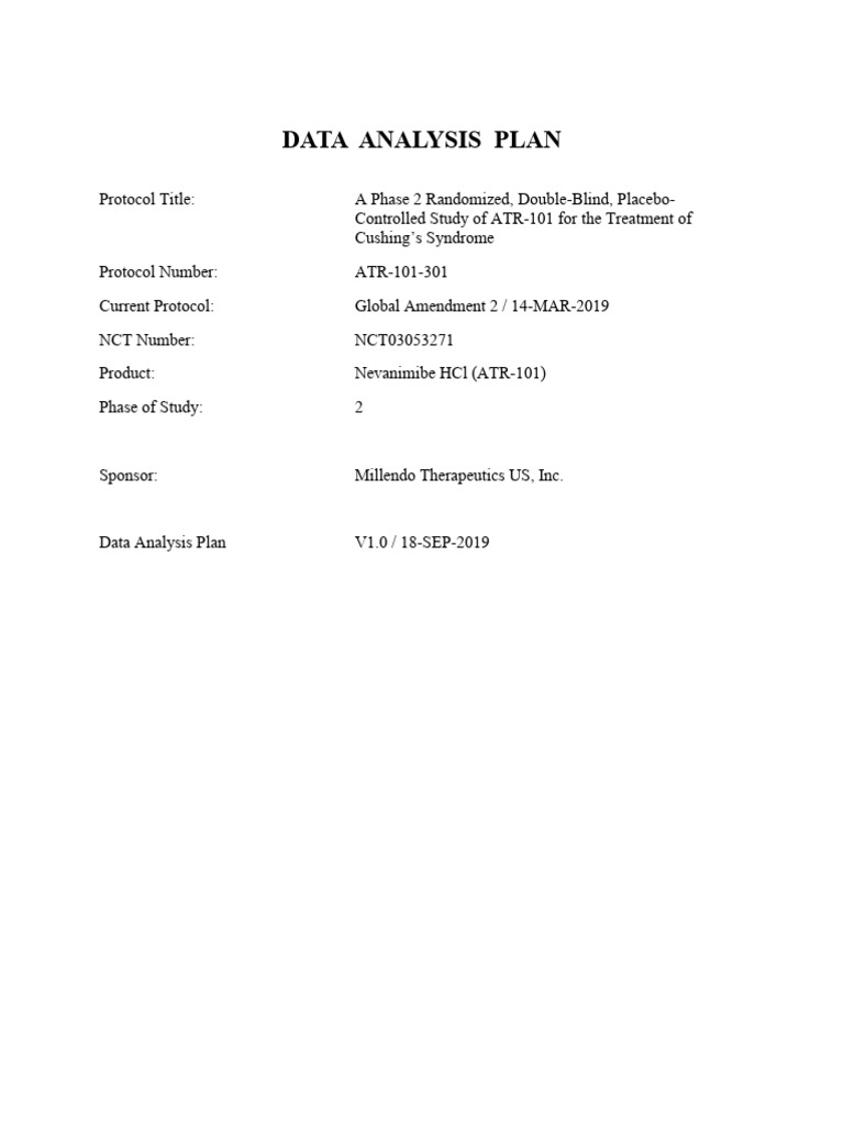 Data Analysis Plan for ATR-101 Study | PDF | Race And Ethnicity In The ...