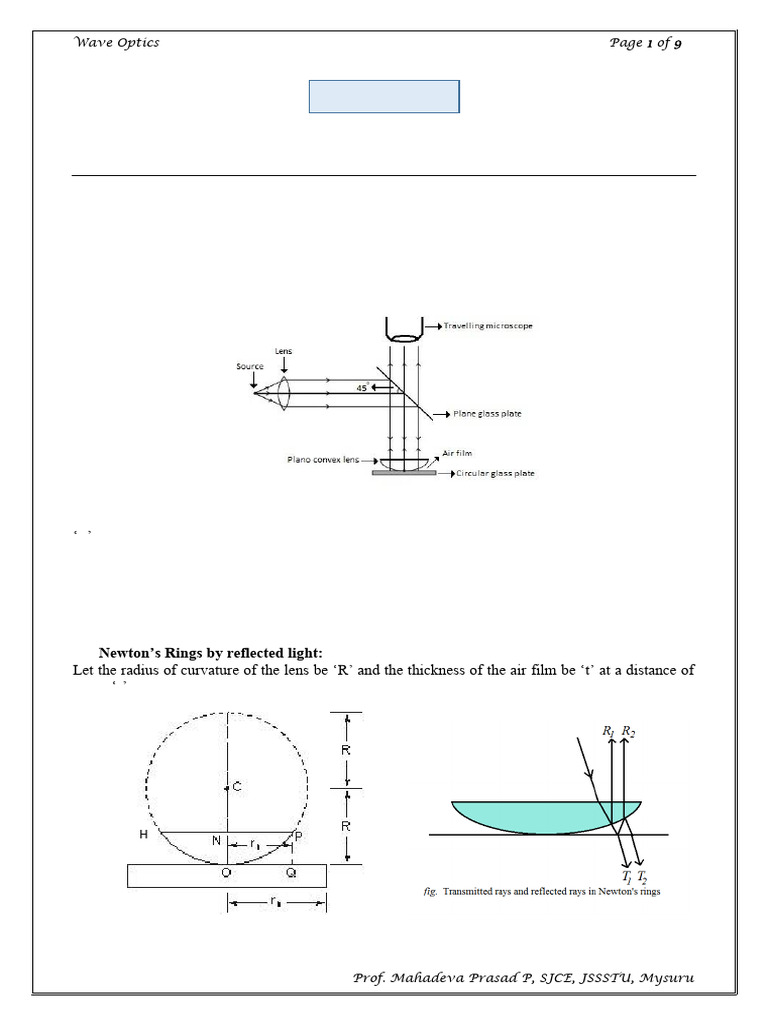 Wave Optics | PDF | Refraction | Refractive Index