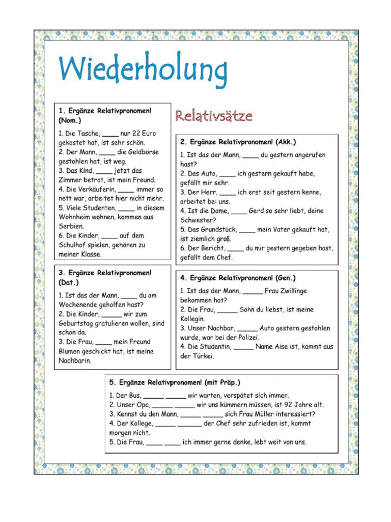 Relativ German Practice | PDF