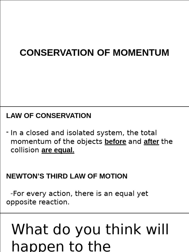 Conservation of Momentum | PDF | Collision | Momentum