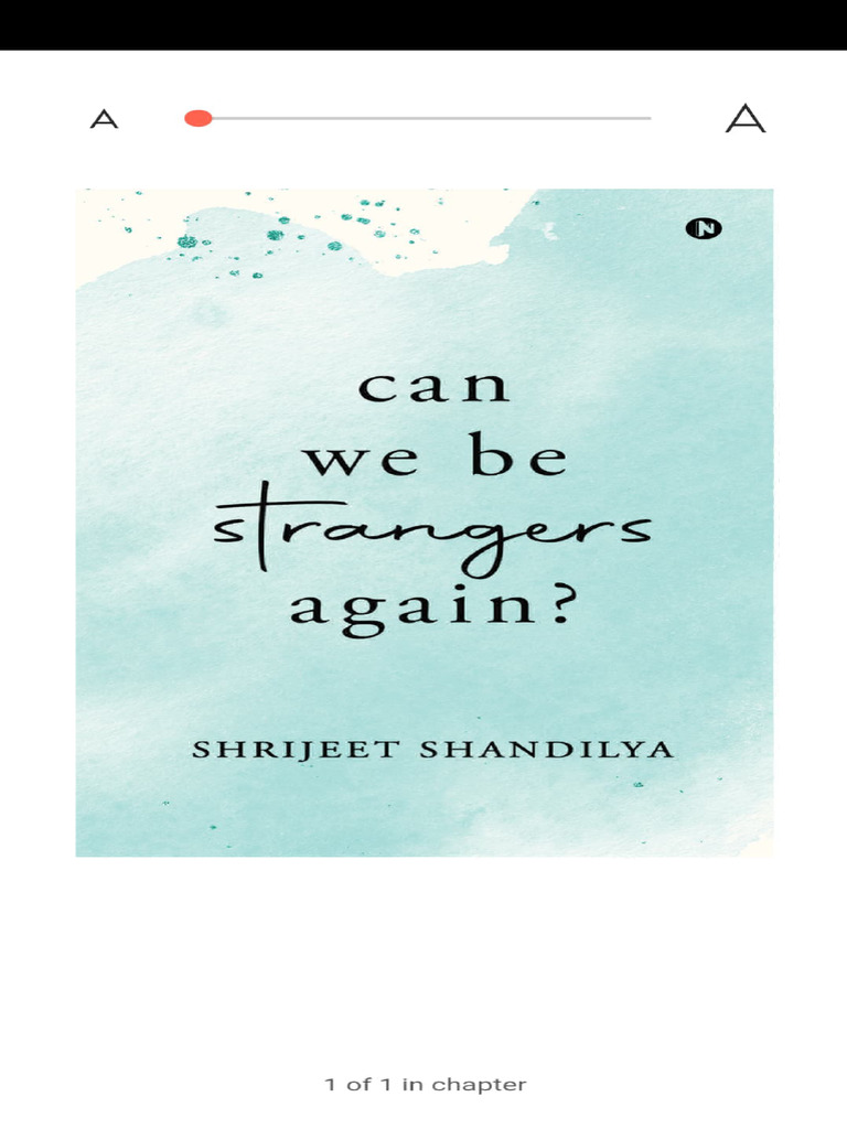 Can We Become Strangers Again | PDF