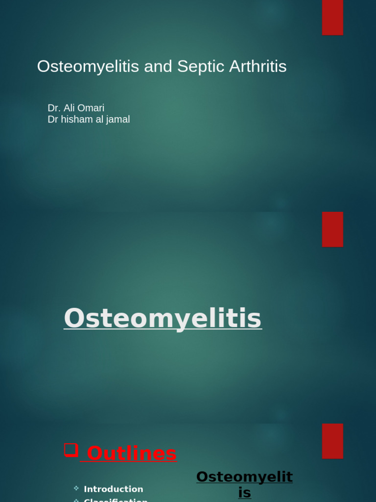 Osteomyelitis & Septic Arthritis Guide | PDF | Immunology | Human ...