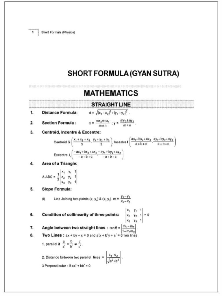 Mathematics Formulas Booklet (2) | PDF | Trigonometric Functions ...