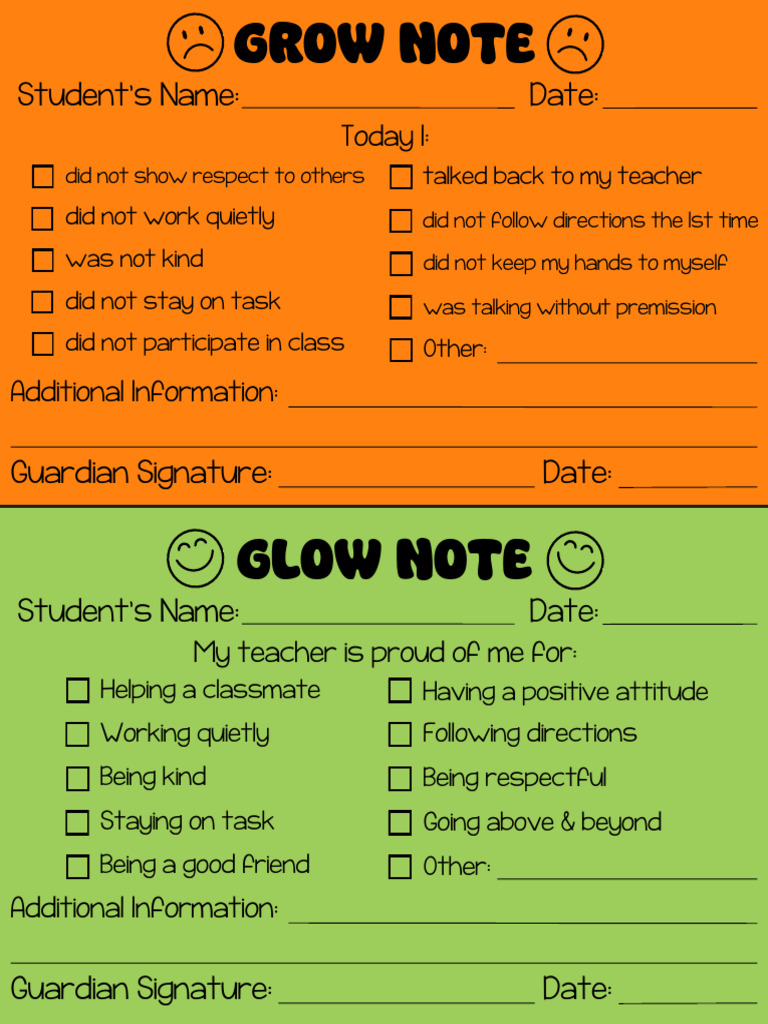 GROW/GLOW Note | PDF
