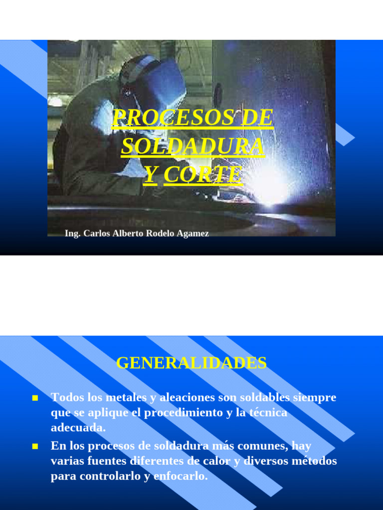 procesos-de-soldadura-y-corte-clase | PDF | Soldadura | Construcción