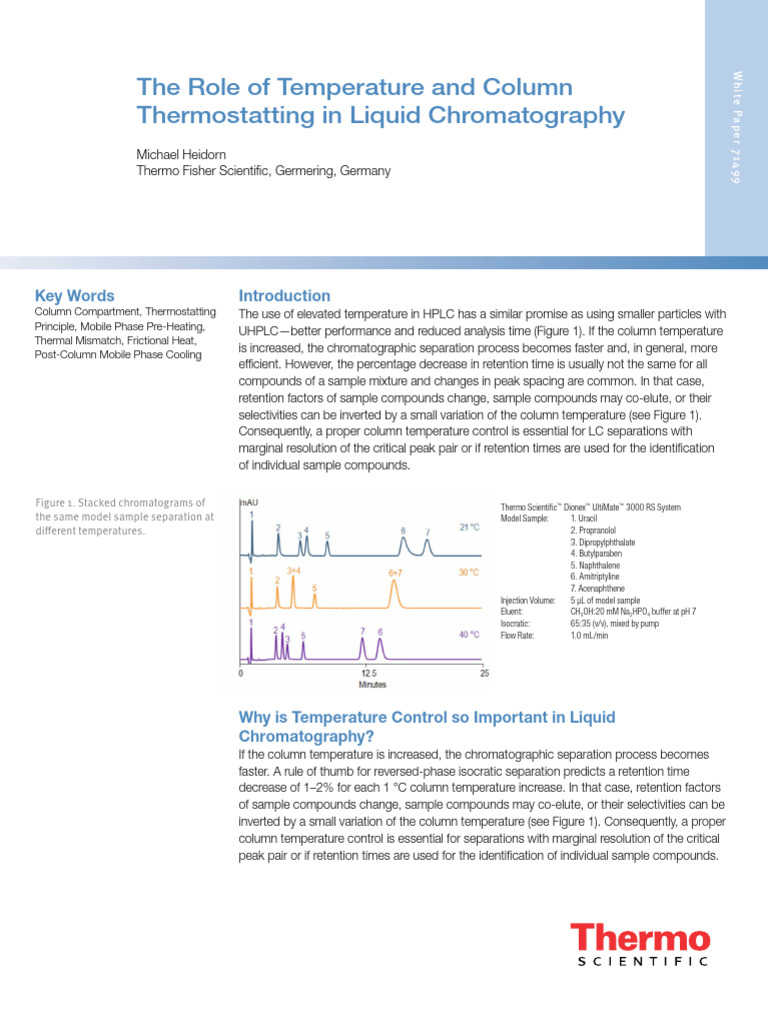 Role of Temperature and Column in HPLC 1731050003 | PDF | High ...