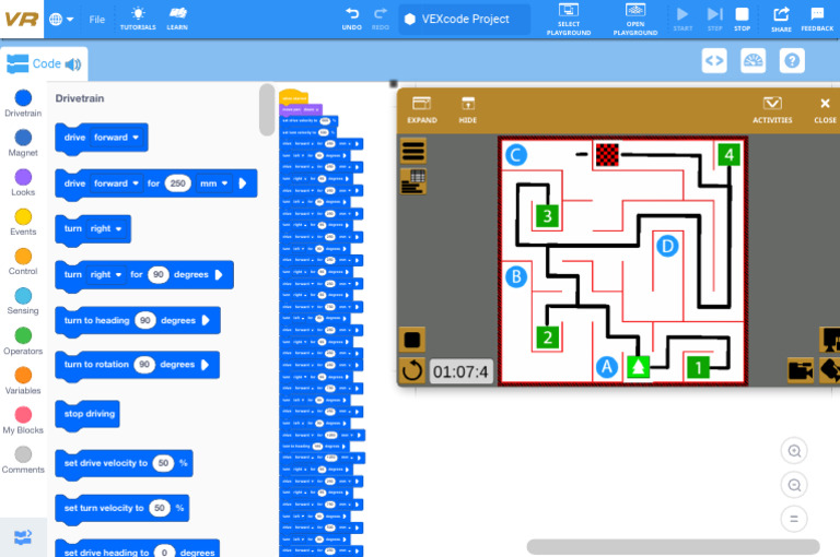 VEXcode VR 9 | PDF | Mechanical Engineering