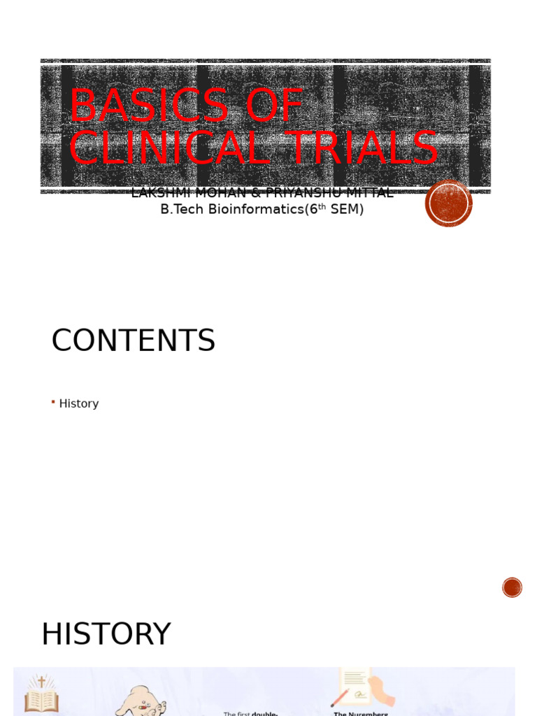 Overview of Clinical Trials Basics | PDF | Phases Of Clinical Research ...