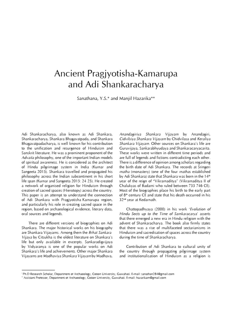 Ancient Pragjyotisha Kamarupa and Adi SH | PDF | Shiva | Vishnu