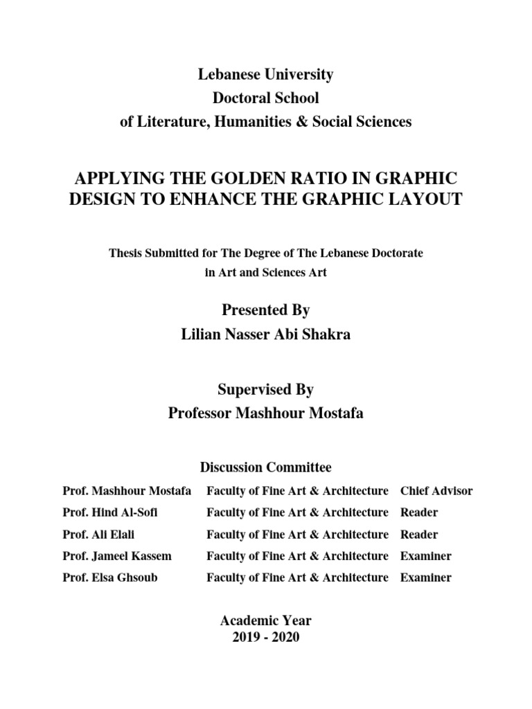 Applying The Golden Ratio in Graphic Des | PDF | Page Layout