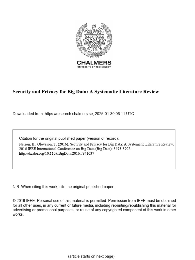 Fulltext Big Data Security | PDF | Big Data | Data