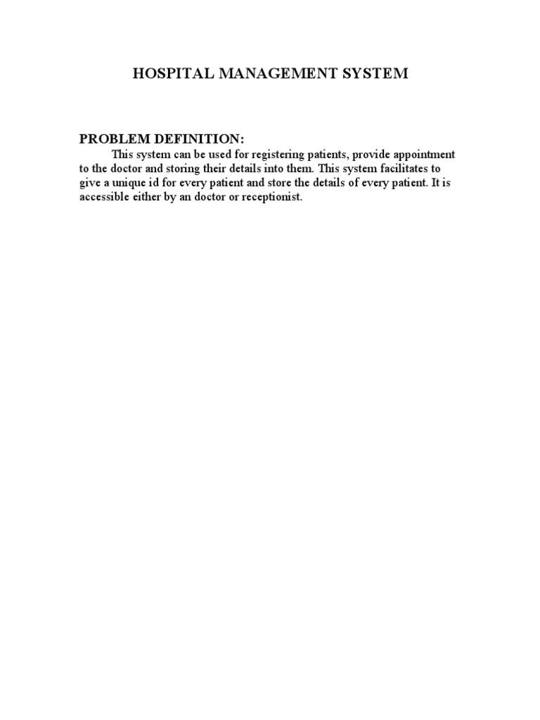 Hospital Management System Uml | PDF | Patient | Medical Prescription