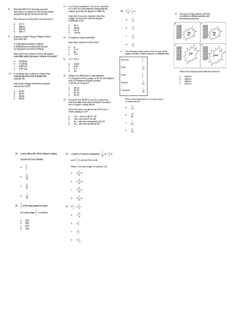 maths revision | PDF