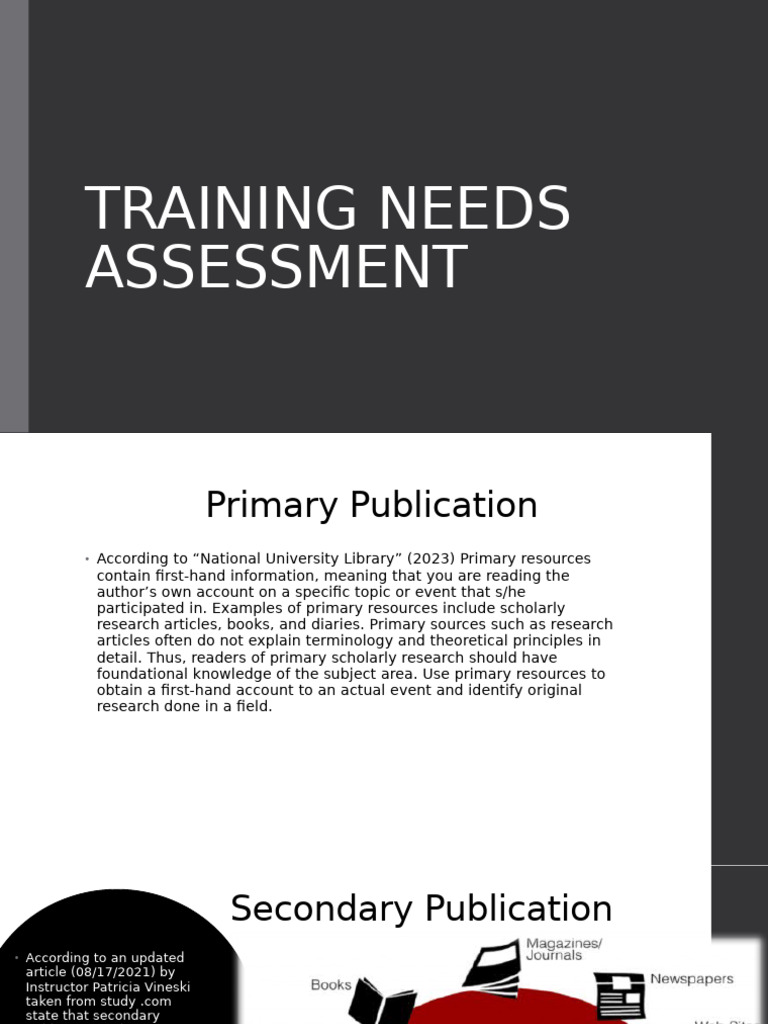Training Needs Assessment | PDF