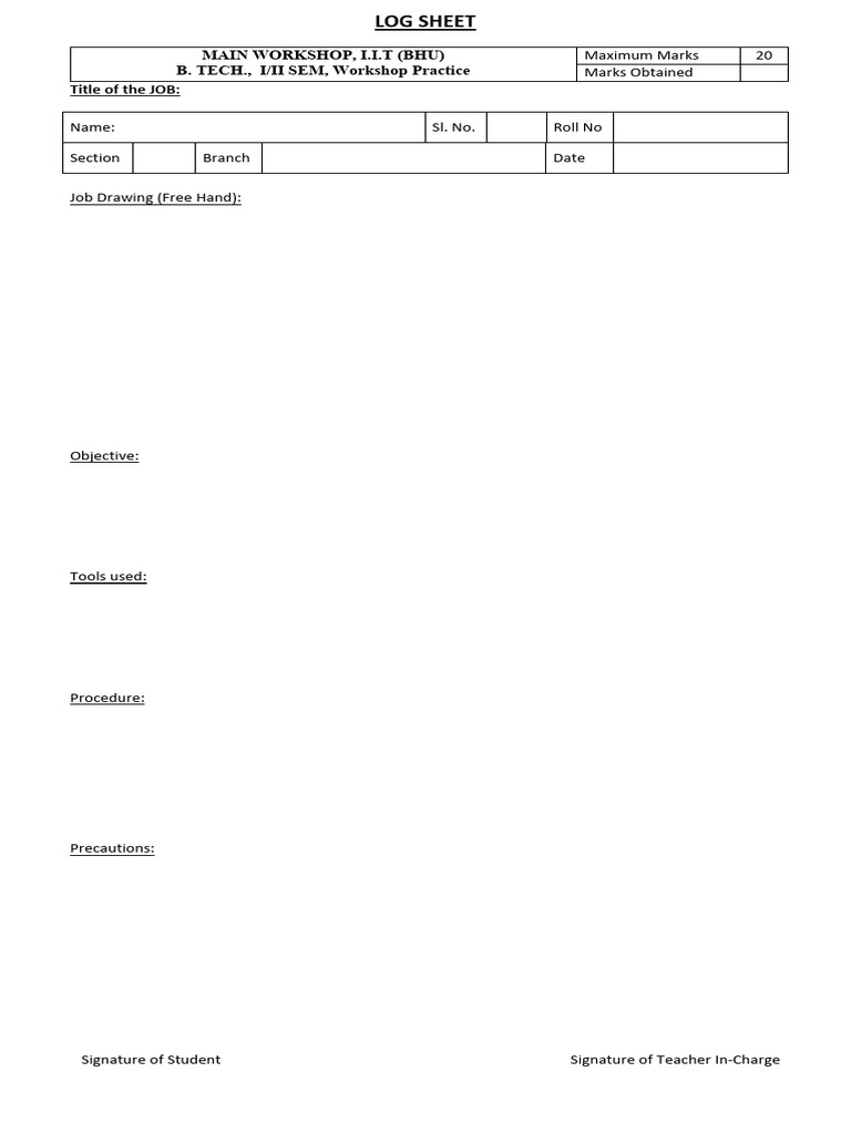 Log Sheet | PDF