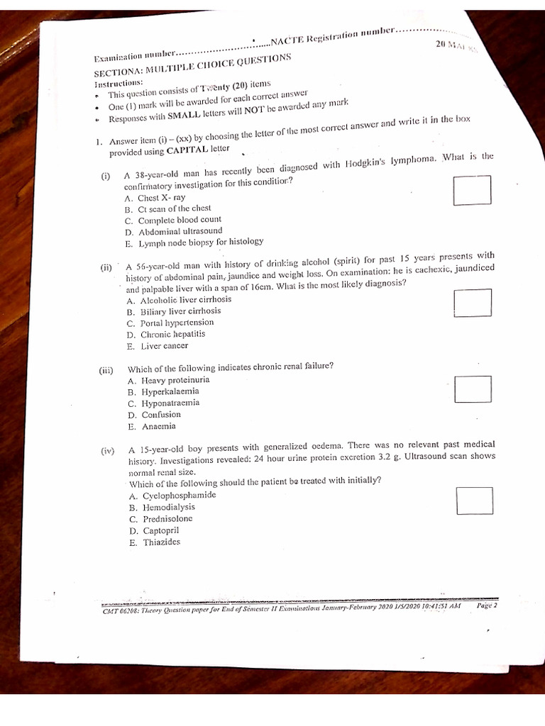 NACTE MARCH 2020 | PDF