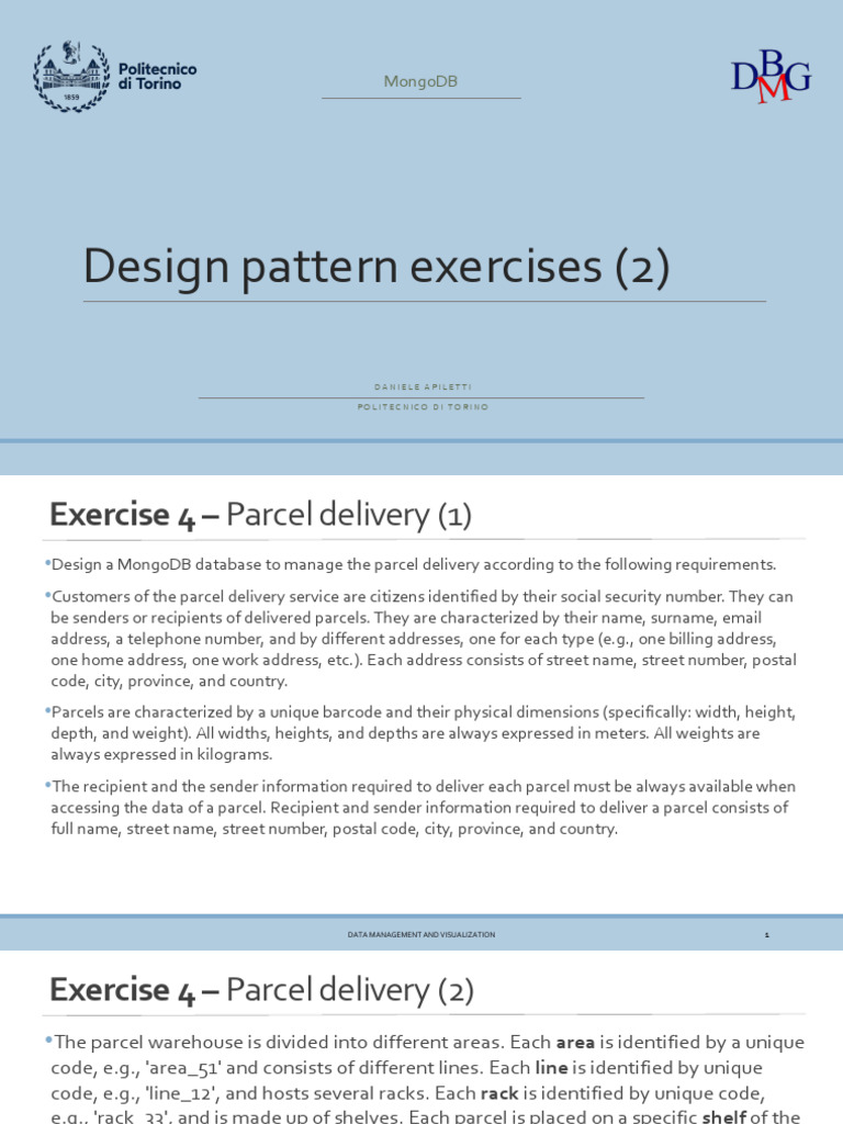 15 MongoDB Design Patterns Exercises Part 2 | PDF | Databases | Zip Code
