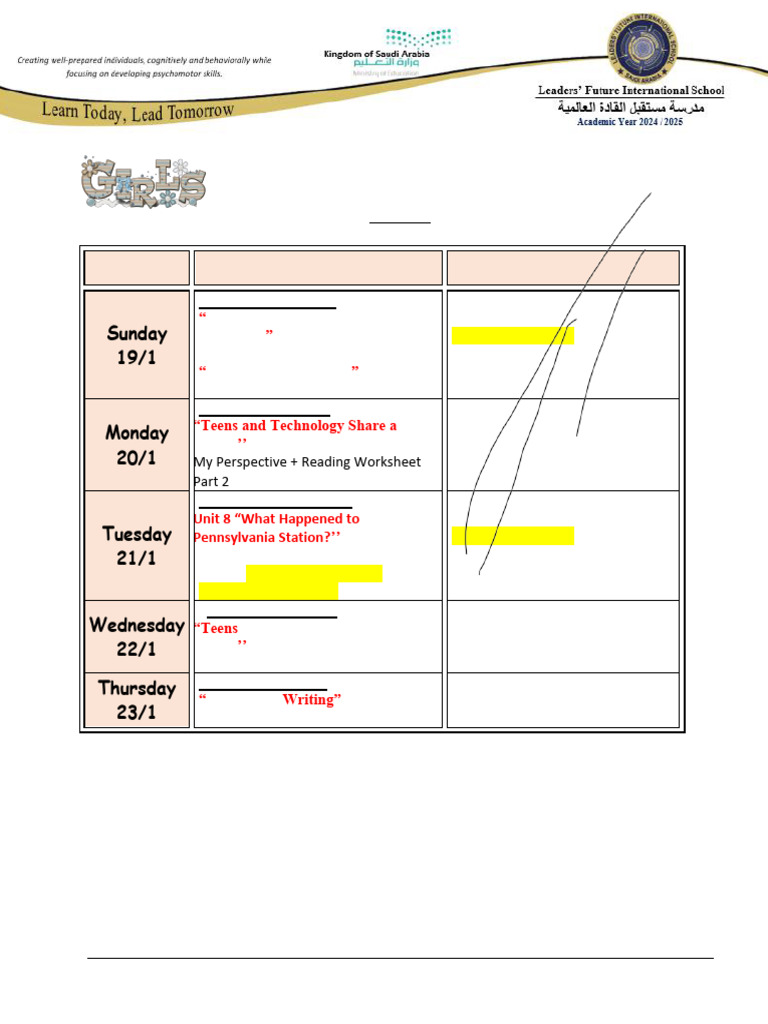 Gr6 Weekly Plan (2nd Week) . | PDF