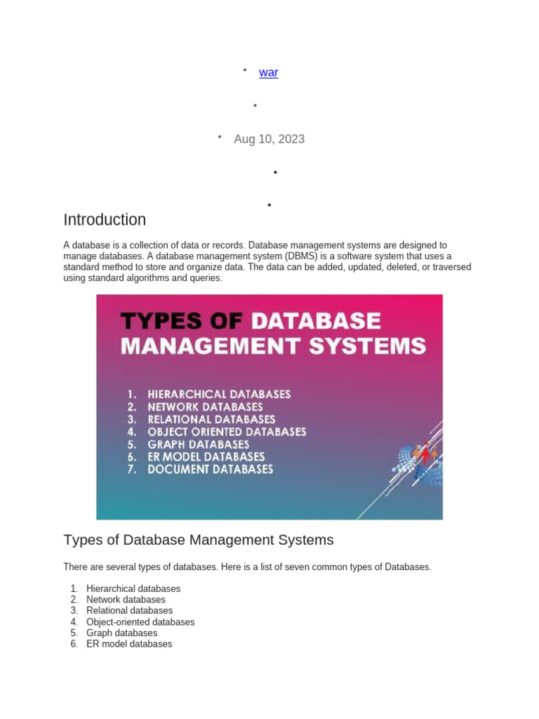 intro database | PDF | Databases | Relational Database intro database | PDF | Databases | Relational Database