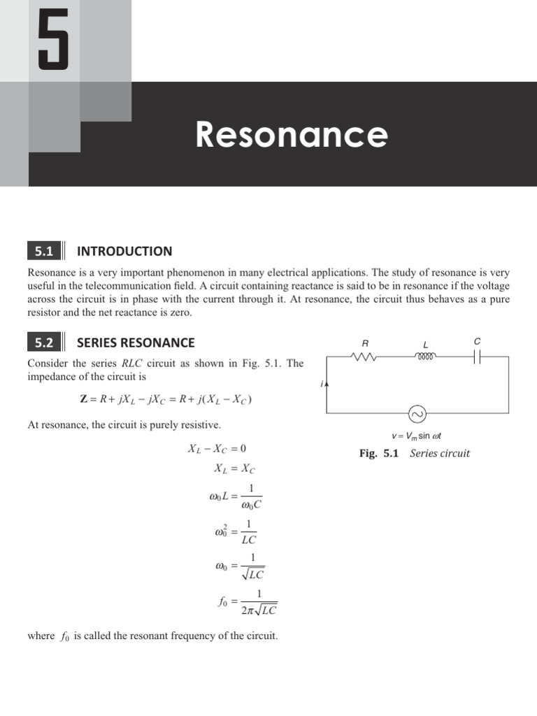 5.Resonance | PDF | Resonance | Electrical Network