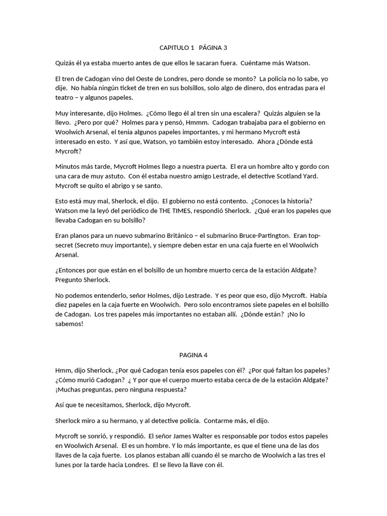 Sherlock Holmes THE TOP SECRET PLANS | PDF | Sherlock Holmes | Dr. Watson