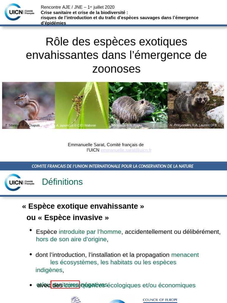 presentation_eee_zoonoses | PDF | Espèces invasives | Virus Zika
