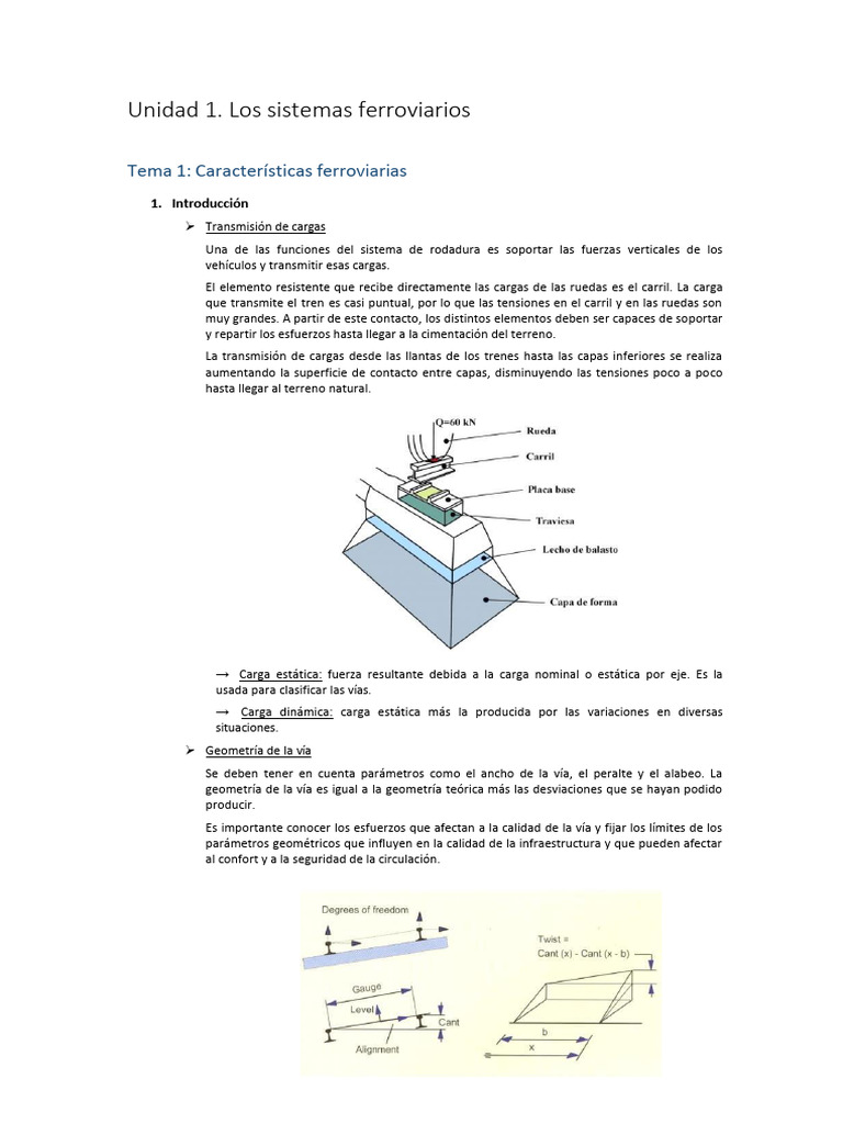 Sistemas y Elementos Ferroviarios | PDF | Eje | Transporte ferroviario
