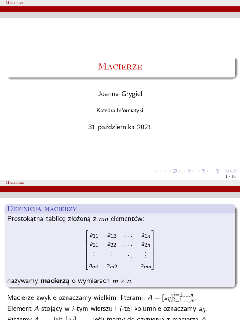 Macierze | PDF