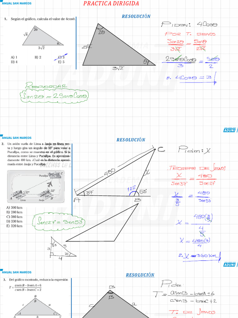 Soluciones Semana 05 Resol y Ecuaciones Trigo | PDF | Objetos matemáticos
