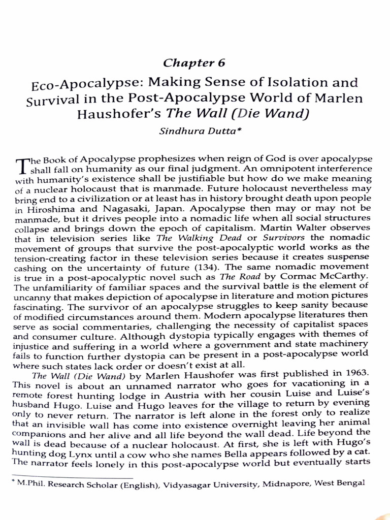 Eco Apocalypse Making Sense of Isolation | PDF | Apocalyptic And Post ...