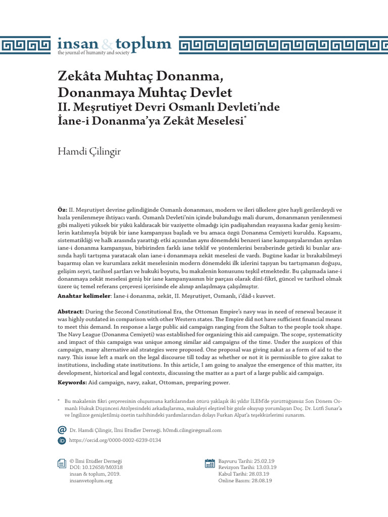 Zek Ta Muhta Donanma, Donanmaya Muhta Devlet II. Me Rutiyet Devri Osmanl Devleti Nde Ane-i ...