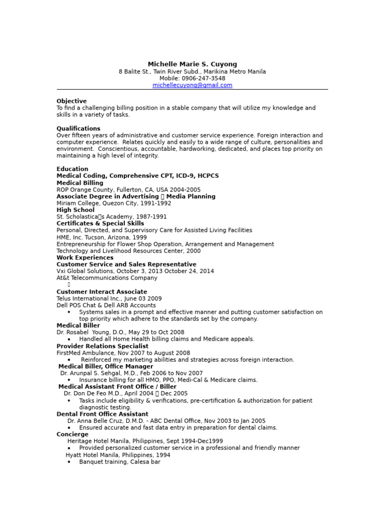 Michelle.resume | PDF | Health Care | Social Programs