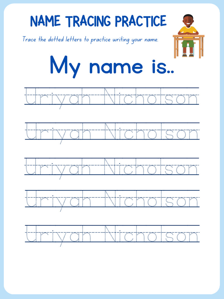 Uriyah Name Tracing | PDF