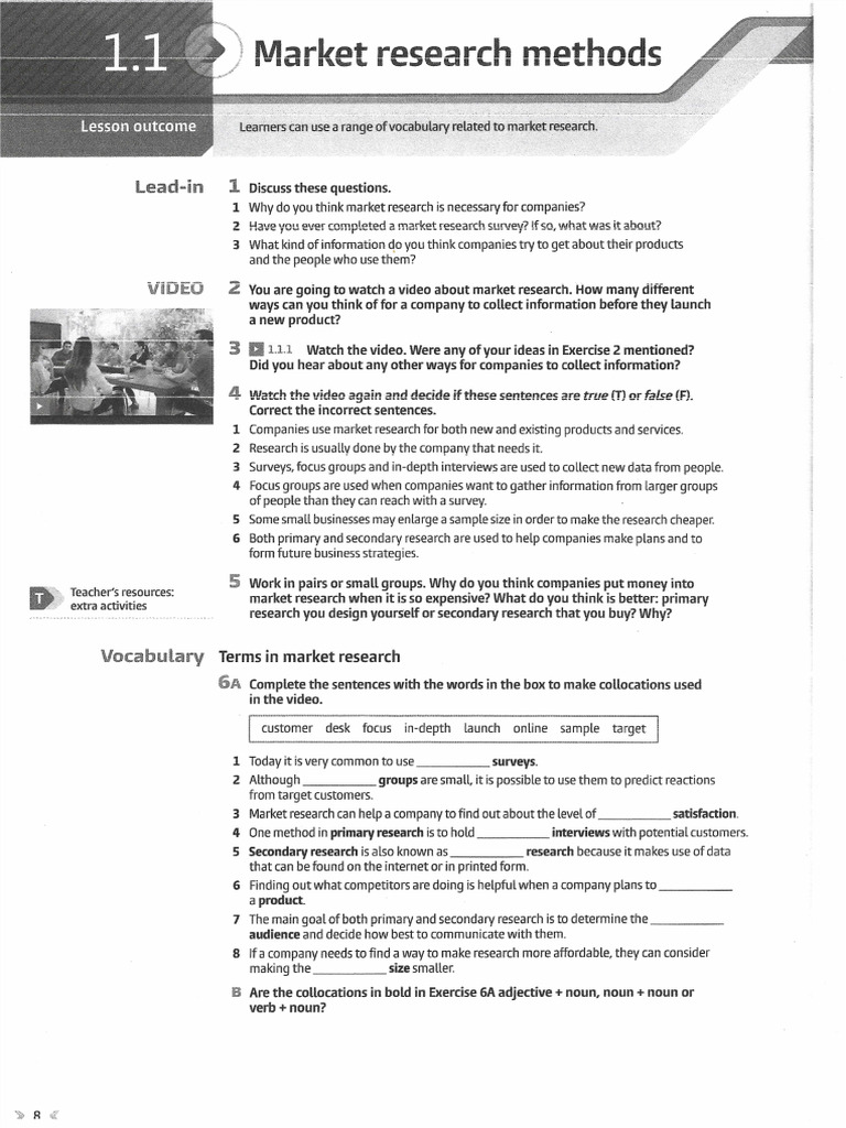 Market Research - Unit 1 | PDF