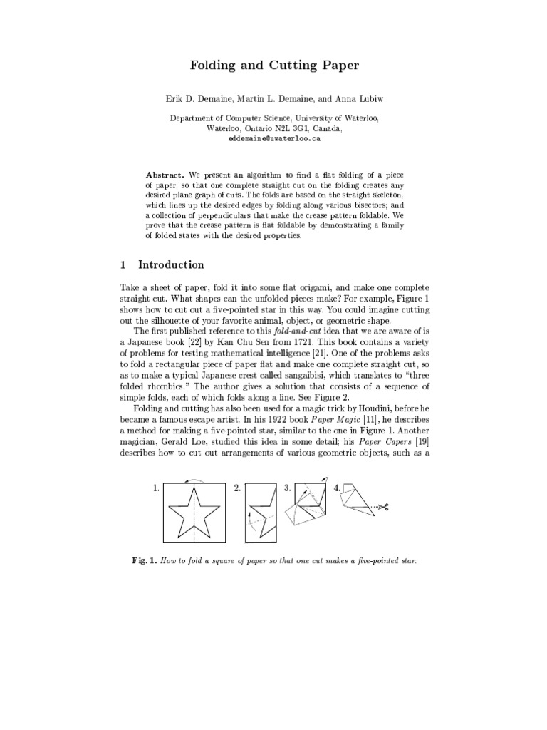 Folding and Cutting Paper | PDF