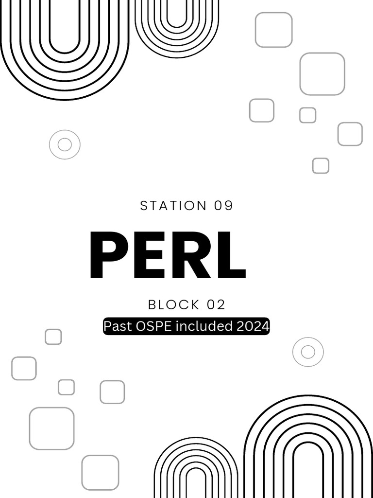 Station 09 Block 02 PERLs (Past PERLs Included) | PDF | Goal | Learning