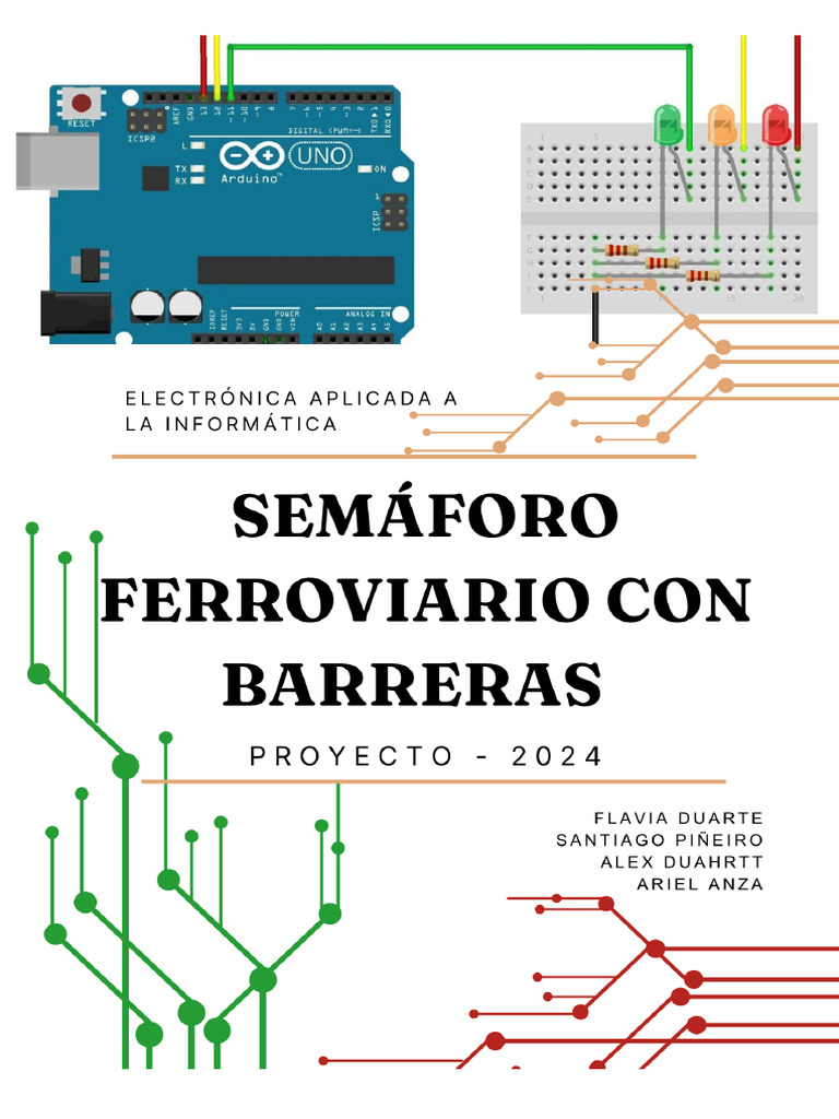 Informe Semaforo Con Servomotor | PDF | Arduino | Diodo emisor de luz
