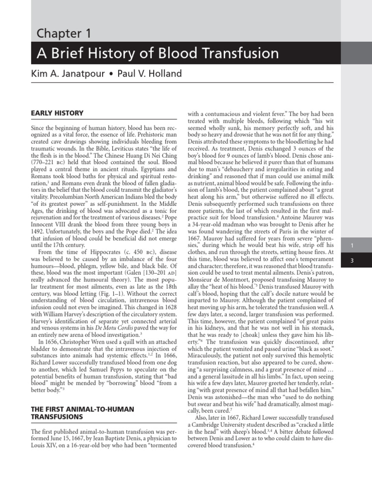 History of Blood Transfusion Practices | PDF | Blood Type | Blood ...
