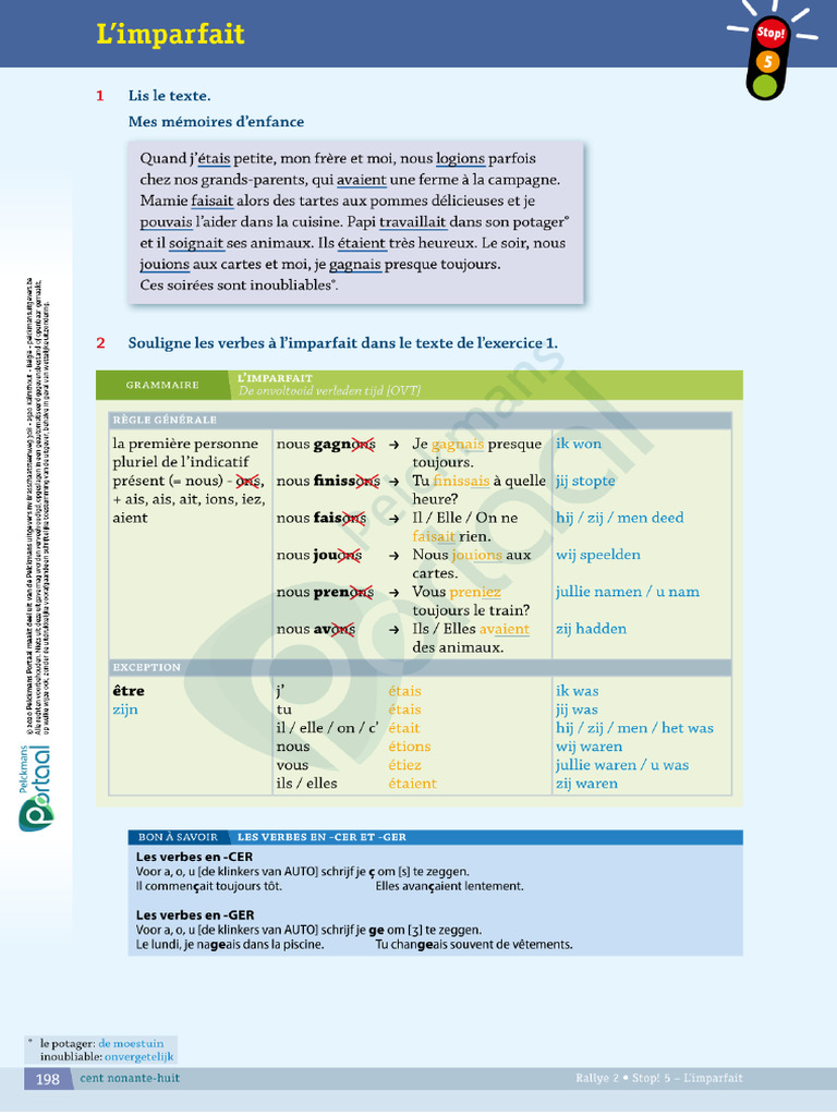 L'imparfait (Correction) | PDF