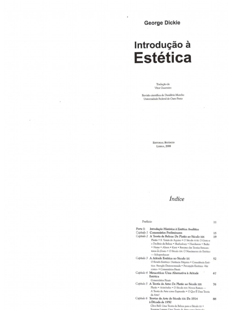 Introdução à Estética - George Dickie | PDF