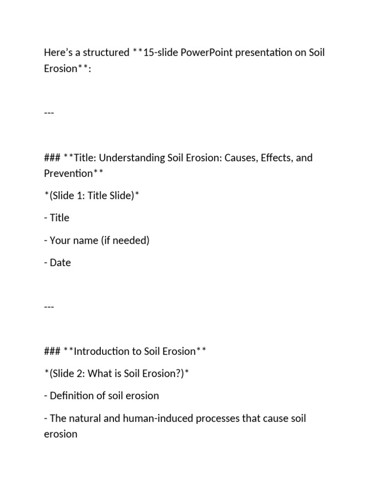 Understanding Soil Erosion | PDF