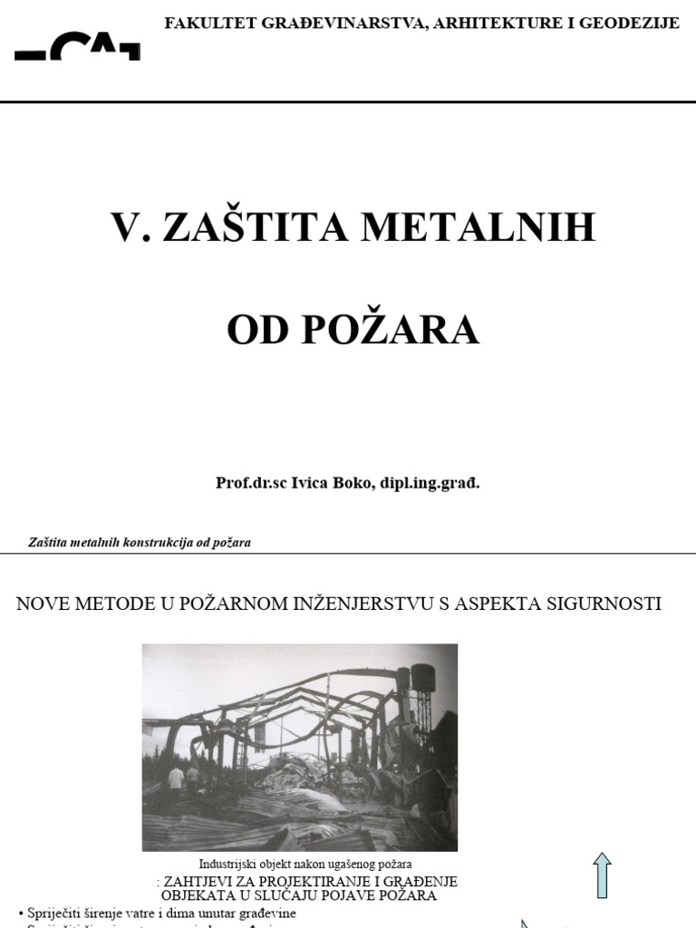 5.zastita Metalnih Konstrukcija Od Pozara | PDF
