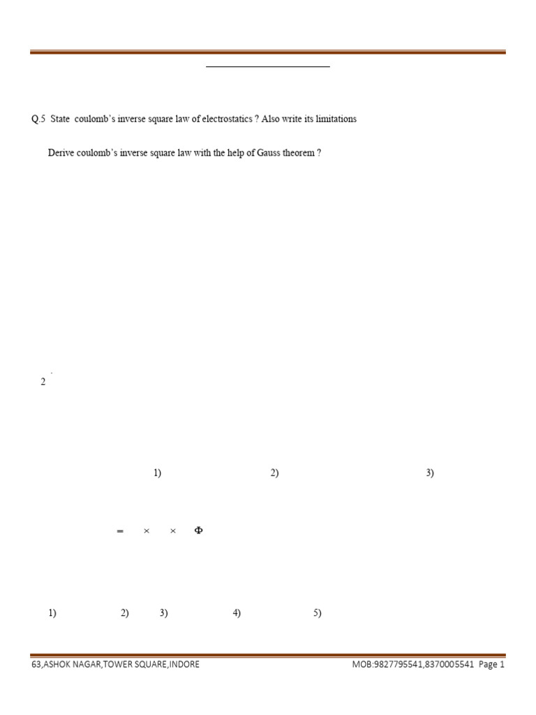 PHYSICS(IMP) 2024-25-1 | PDF | Inductance | Electromagnetic Radiation