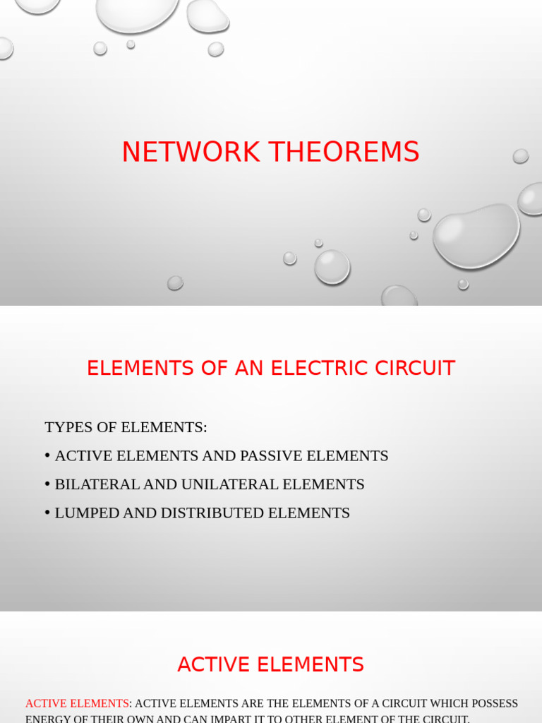 MCT 305 Network-Theorems Week 1 | PDF | Electrical Network | Voltage