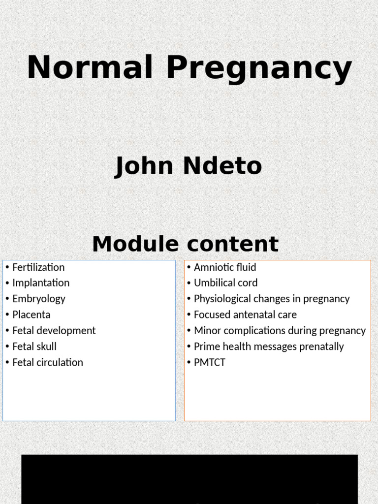 Understanding Normal Pregnancy Stages | PDF | Sperm | Fertilisation