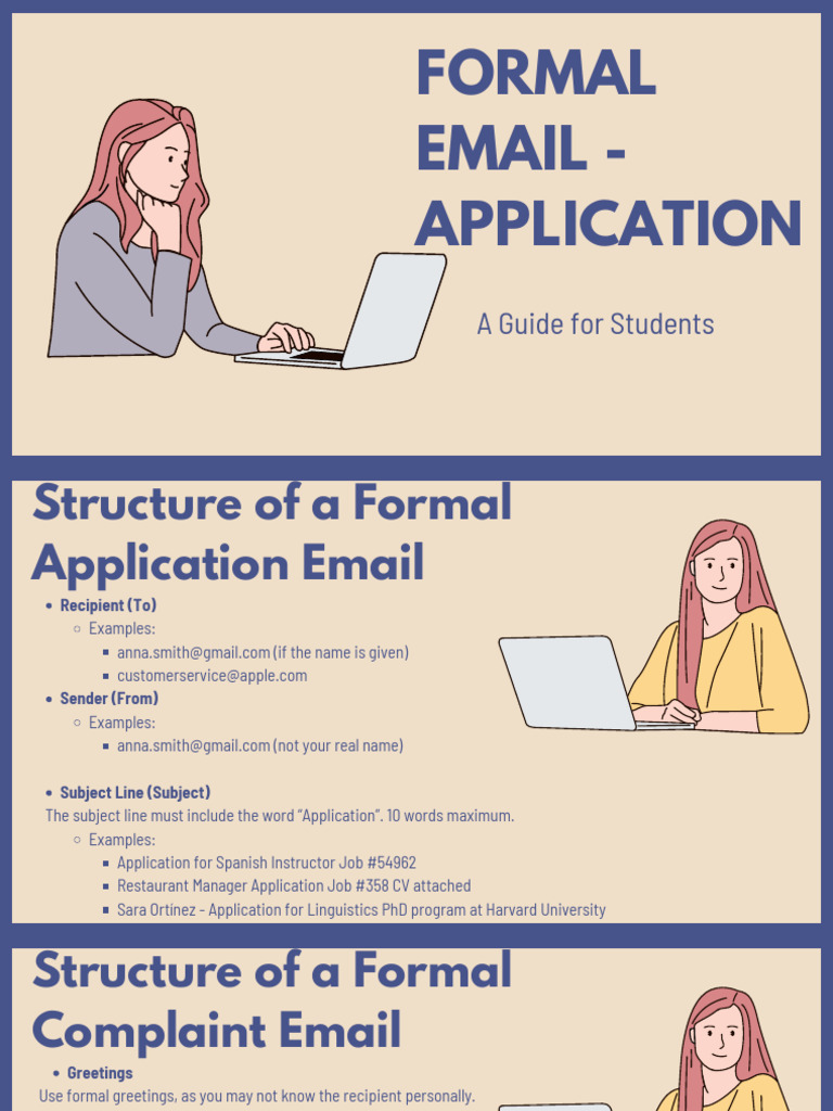 Formal Email Application Guide for Students | PDF | Human Communication