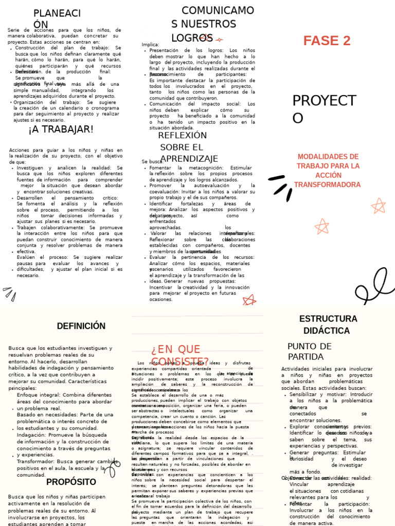 Triptico Proyecto | PDF | Aprendizaje | Pensamiento