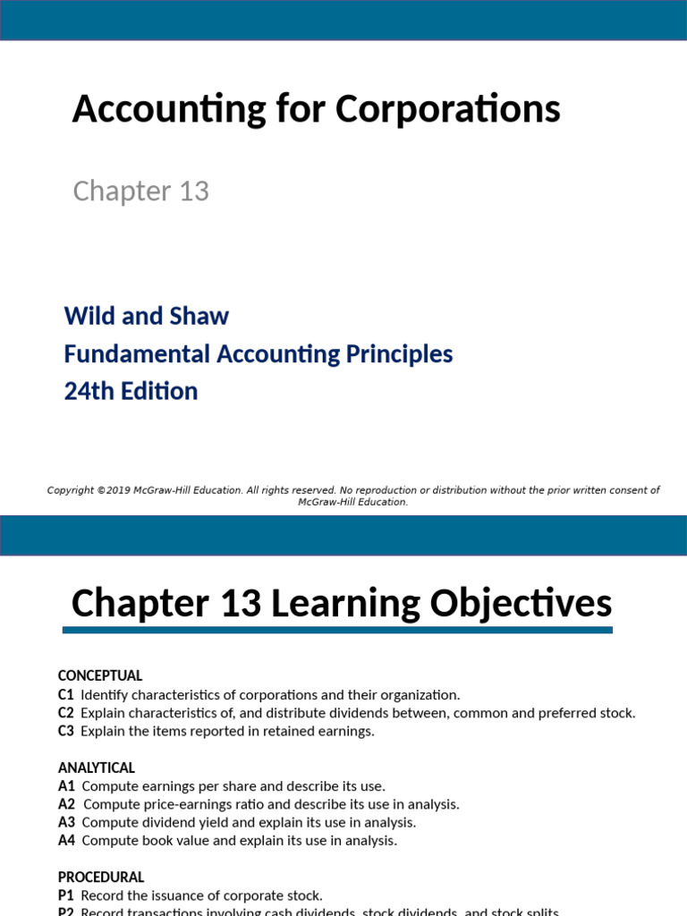 Wildfap24e Ch13 PPT 12219 | PDF | Stocks | Dividend