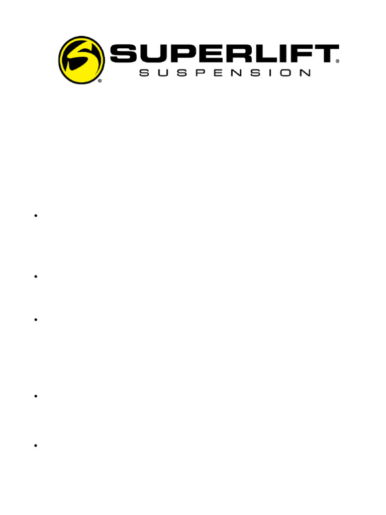 Superlift 4" Lift Kit for Jeep Commander | PDF | Steering | Wheel